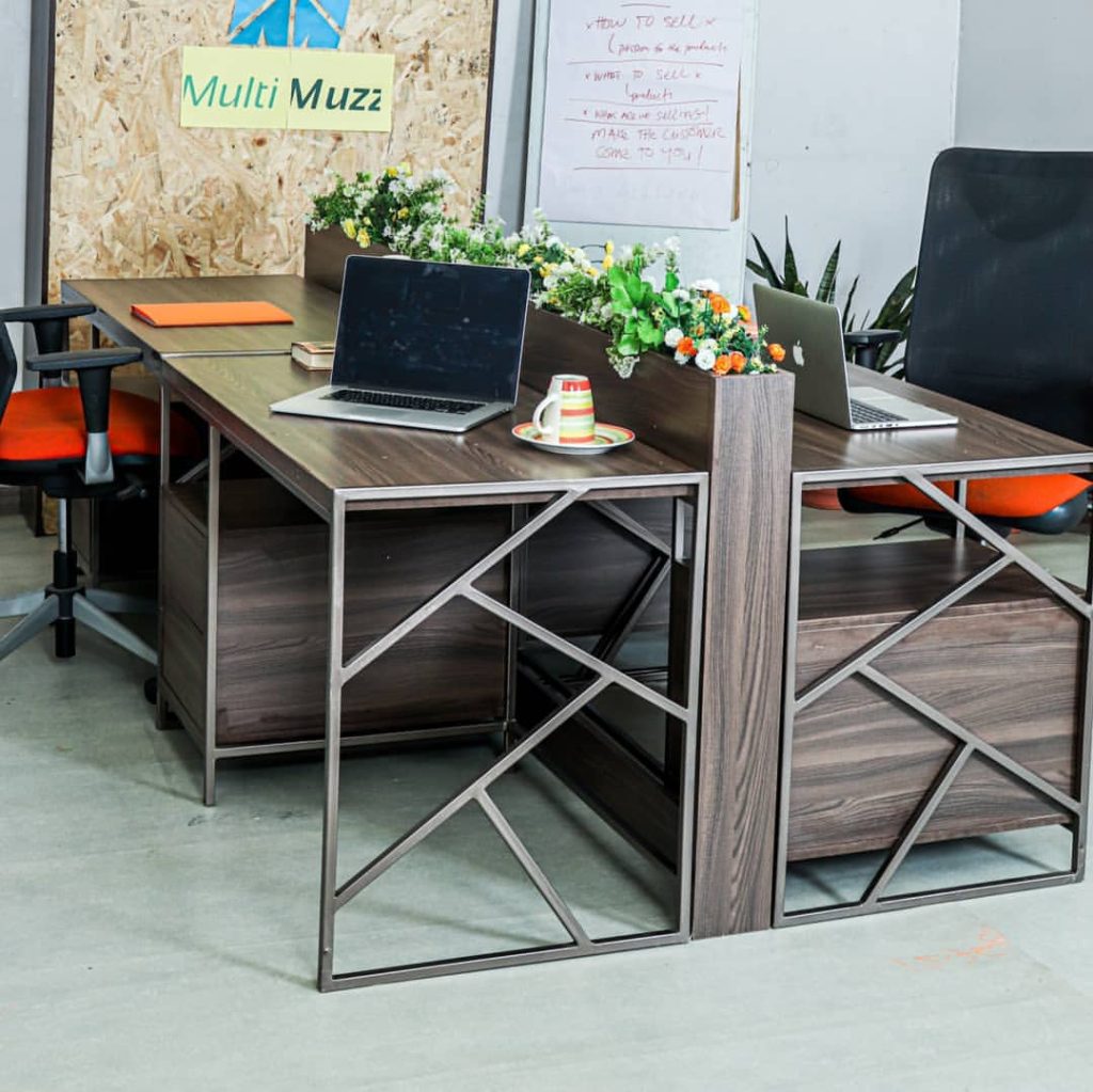 CUPIO Workstation (grey & rose gold) - IDEUS HOME